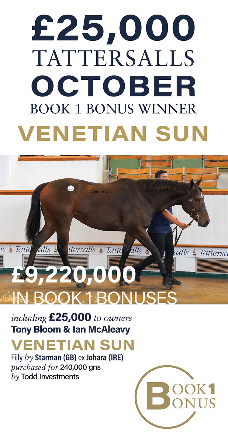 Venetian Sun Wins £25,000 Tattersalls October Book 1 Bonus and Earns ...